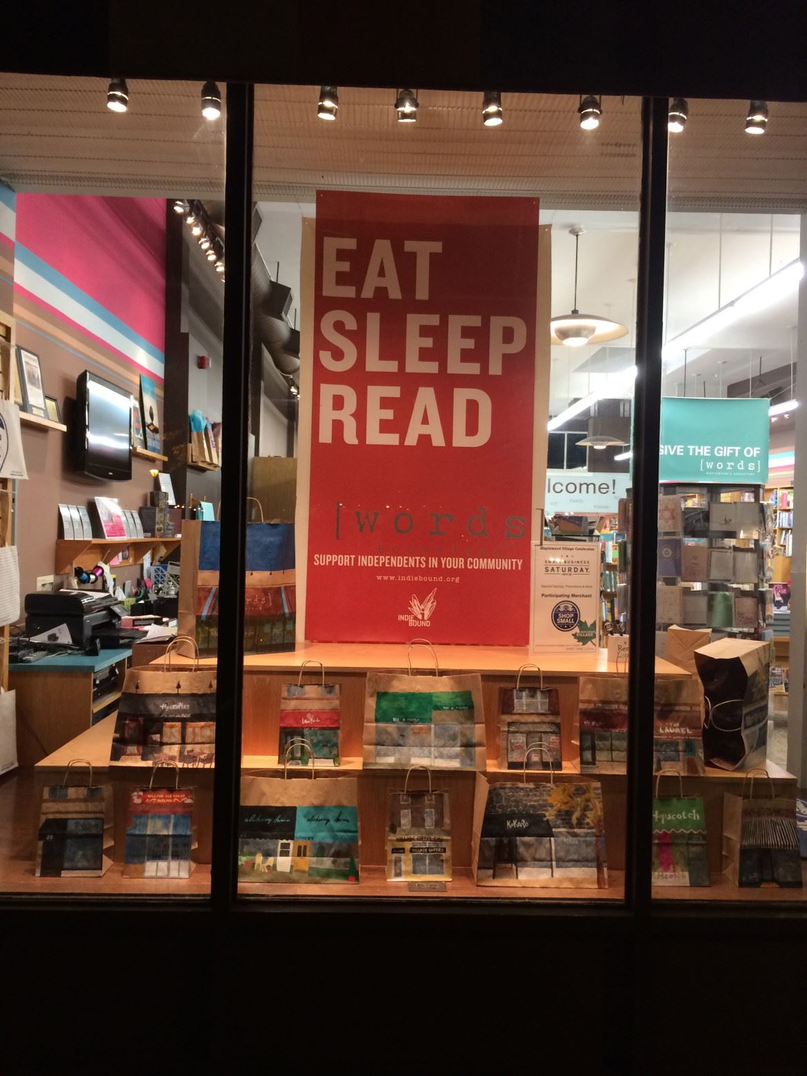 PHOTOS: Words Window Display Features Hand-Painted Shopping Bags - The ...