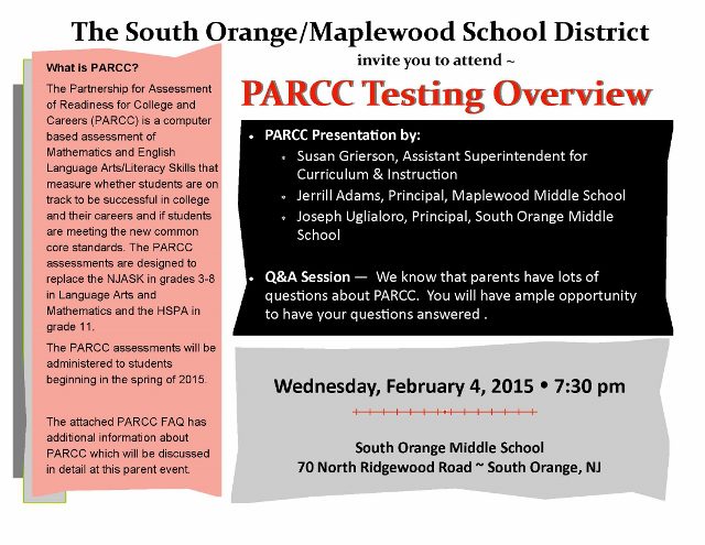 S.O.-Maplewood Students Get PARCC Scores; District to Present Results ...