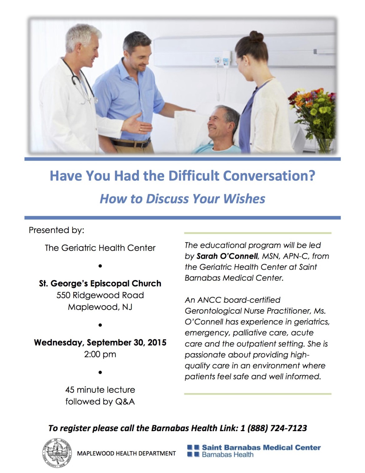 Maplewood Health Dept. Presents Program on Advanced Directives 9/30 ...