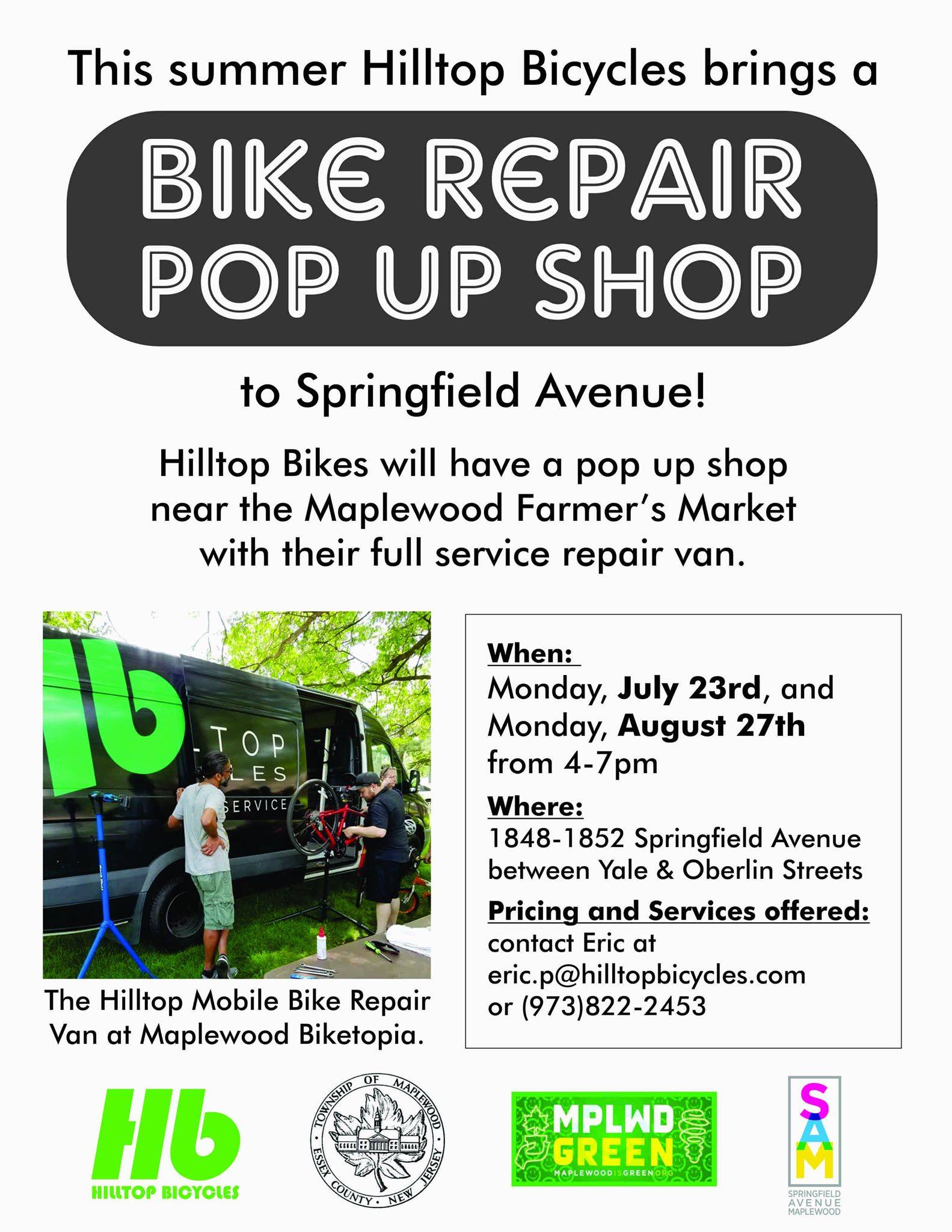 Bike Pop Up Shop at Maplewood Farmers Market July 23 and August 27, 4 ...