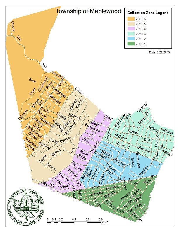 Maplewood 2019 Leaf Collection Schedule Zone Map Archives - The Village ...