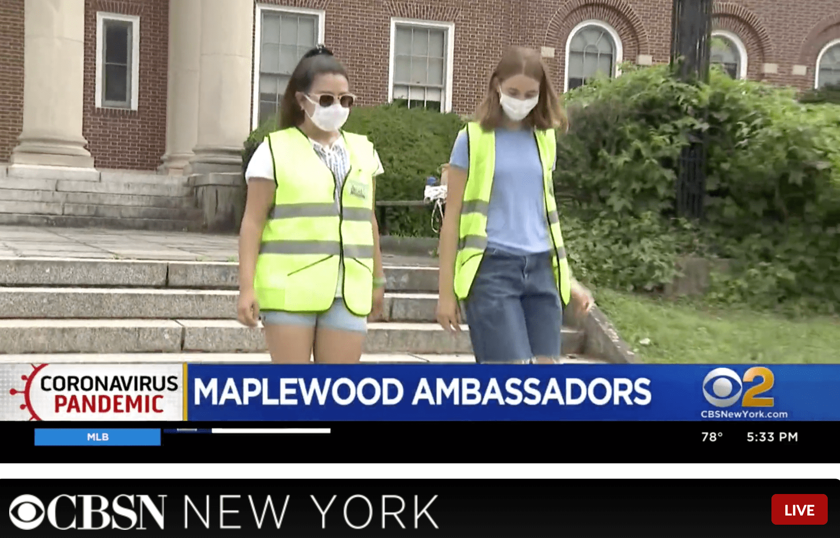 VIDEO: CBS 2 Spotlights Maplewood's Young Social Distancing Ambassadors ...