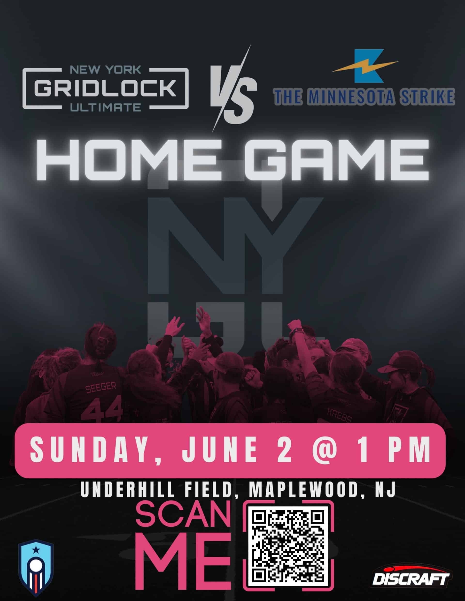 New York Gridlock Ultimate To Play Final Home Game Sunday, June 2 at ...