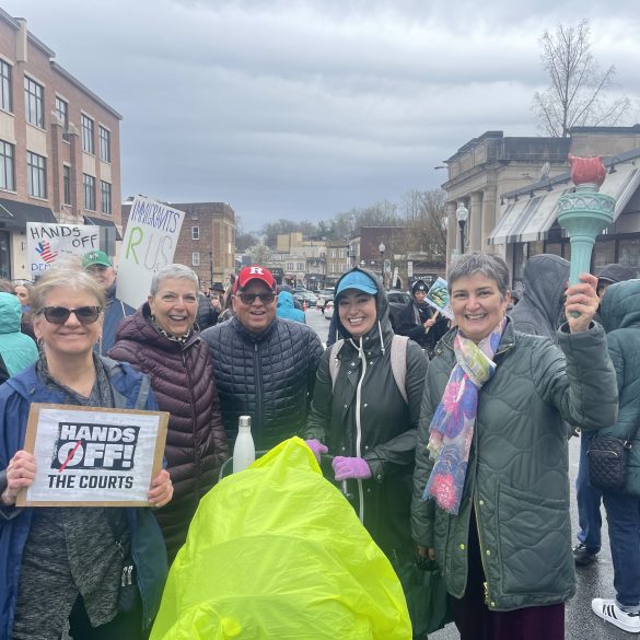 PHOTOS: Hundreds Join 'Hands Off' Protest Against Trump Actions in ...