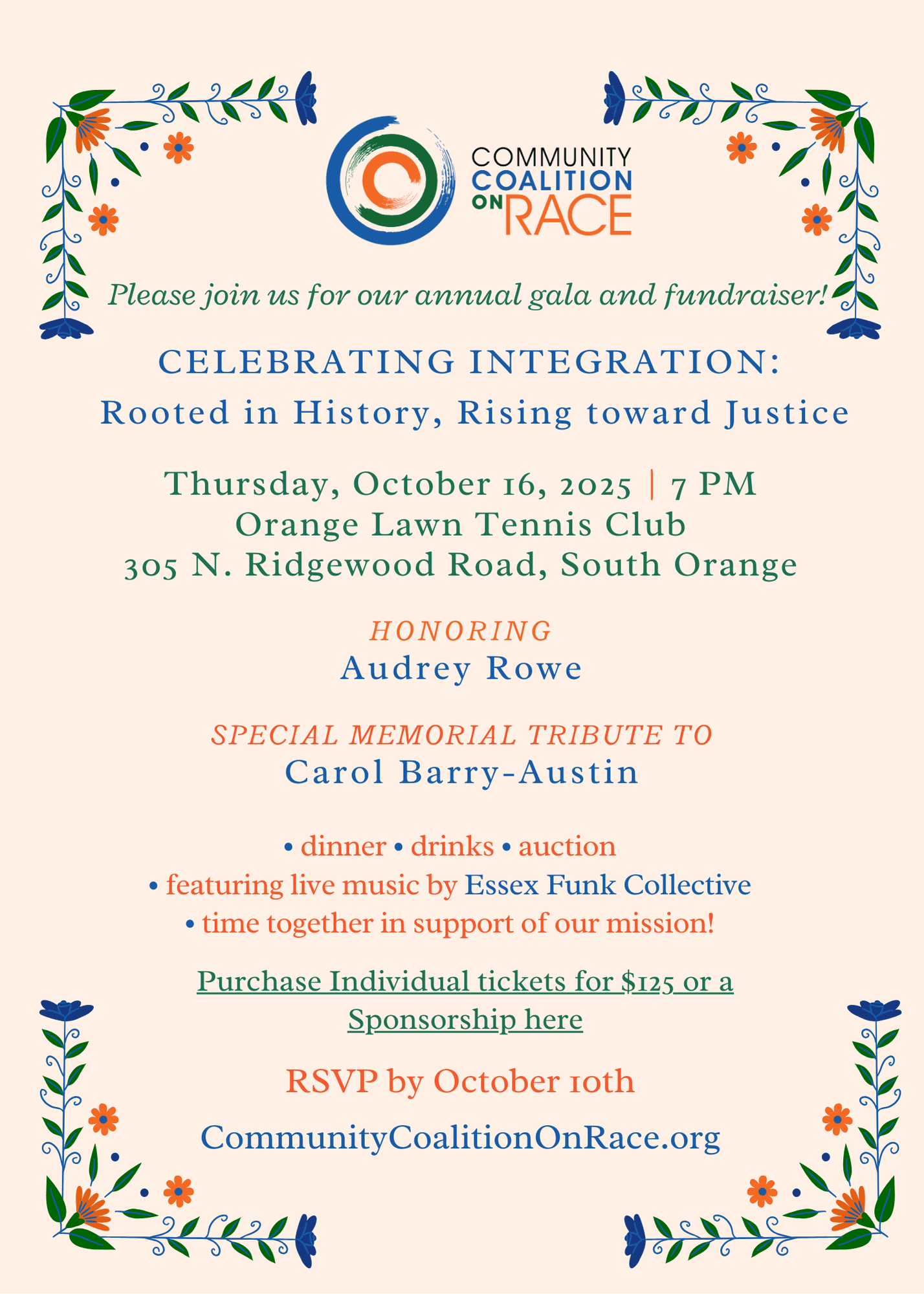 Celebrate Integration at the Coalition on Race’s Oct. 16 Fundraising ...