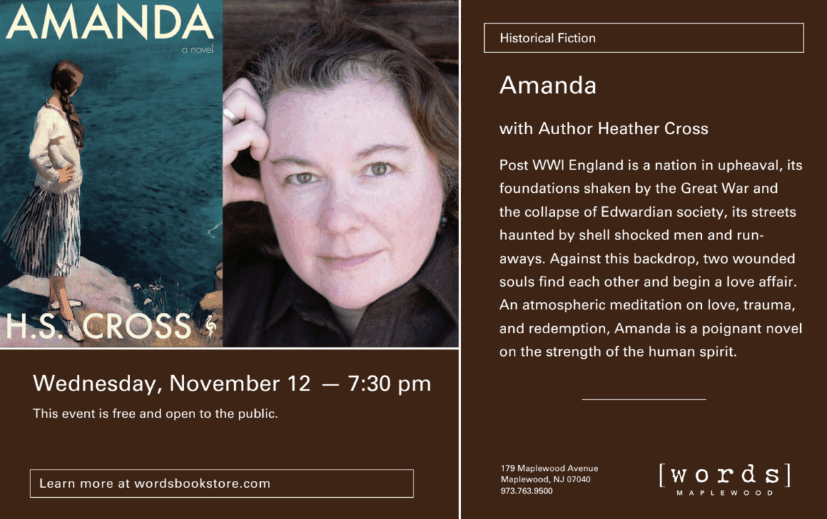 Author H.S. Cross to Host Reading from Acclaimed Novel 'Amanda' at ...