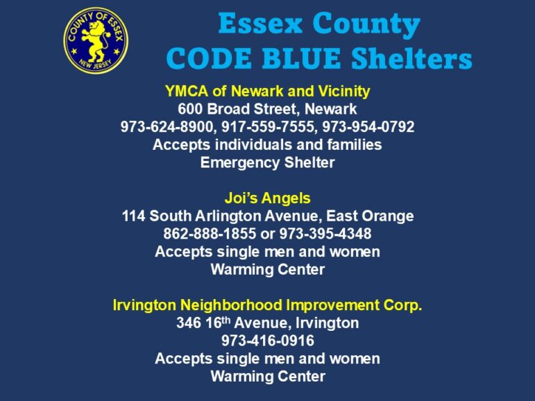 Essex County Enacts Code Blue Dec. 1-9 to Shelter Homeless During ...